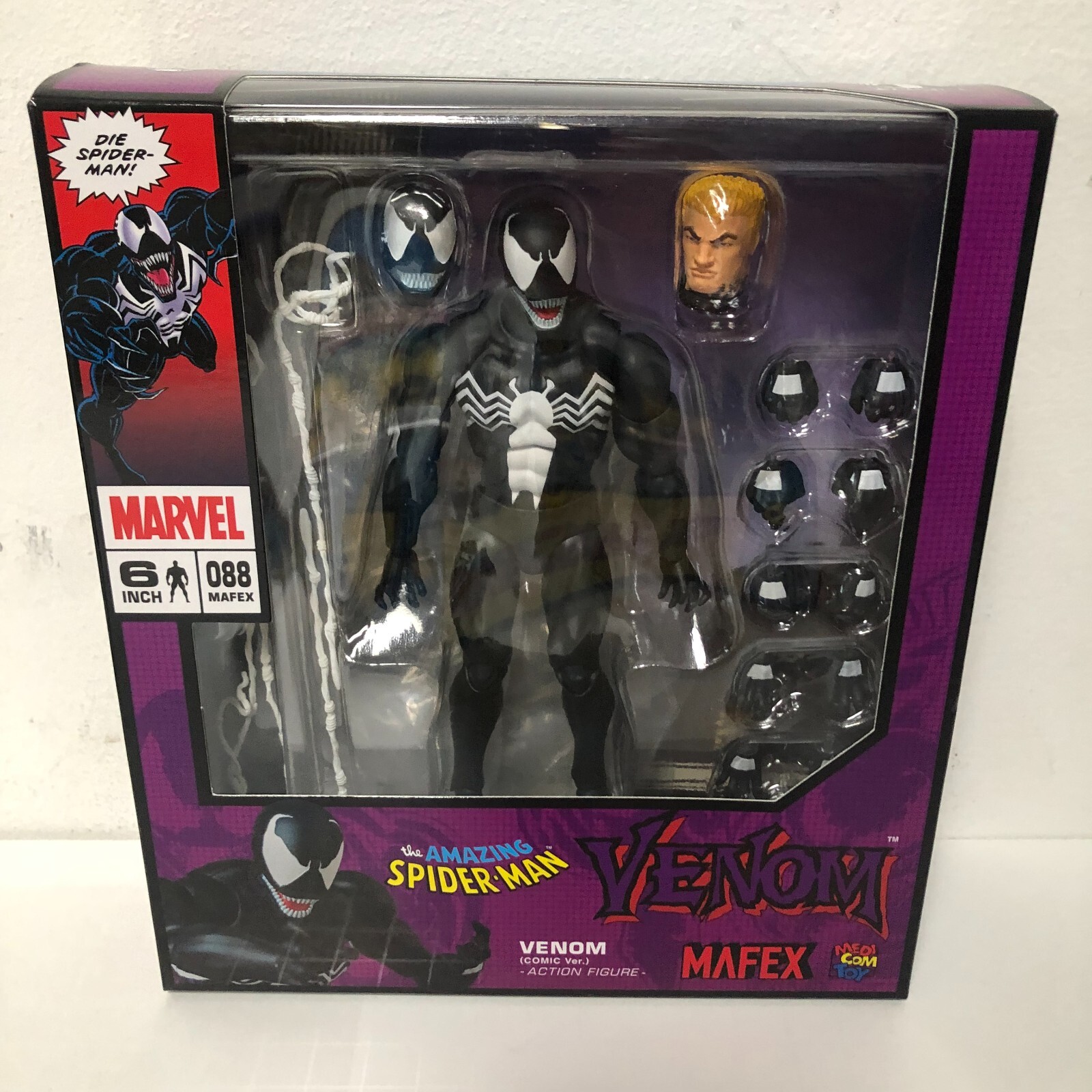 AUTHENTIC NEW Mafex Marvel Amazing Spider-Man's Venom Medicom figure No ...