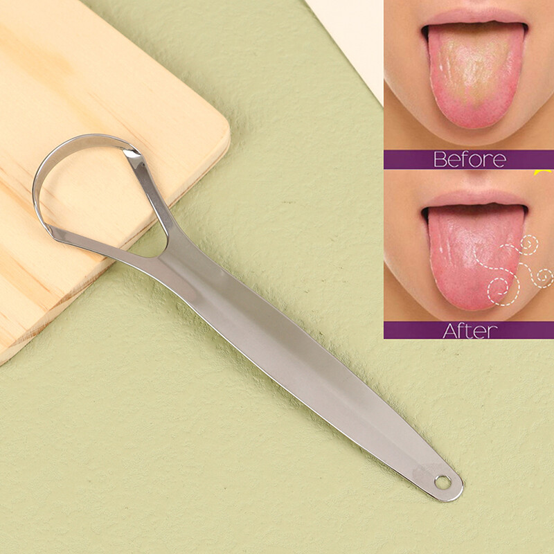 Stainless Steel Tongue Scraper Tongue Metal Cleaner Dental Oral Care T ...