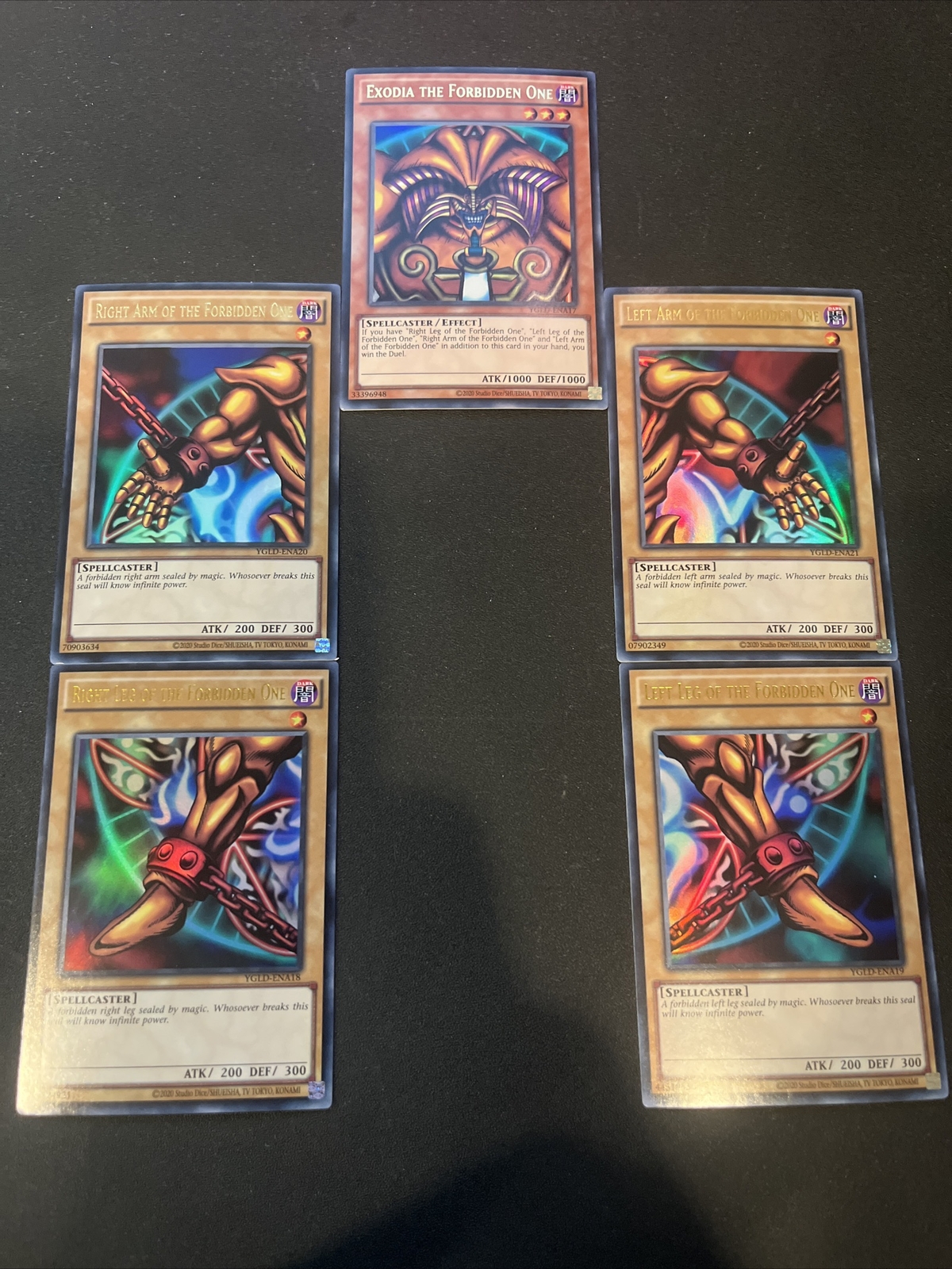SET EXODIA THE FORBIDDEN ONE YGLD-ENA17 ULTRA RARE YUGIOH YGLD COMPLETE ...