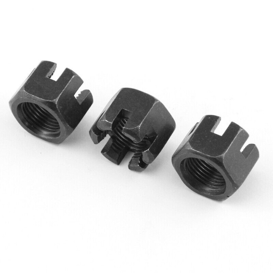 Slotted Hex Castle Nut Coarse Fine Thread All Sizes M5 M6 M8 M10 M12 ...