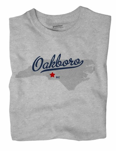 Oakboro North Carolina NC T-Shirt MAP | eBay