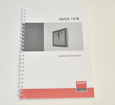 Barco Visibly Yours MVGD 1318 Installation User Manual Guide Setup ...