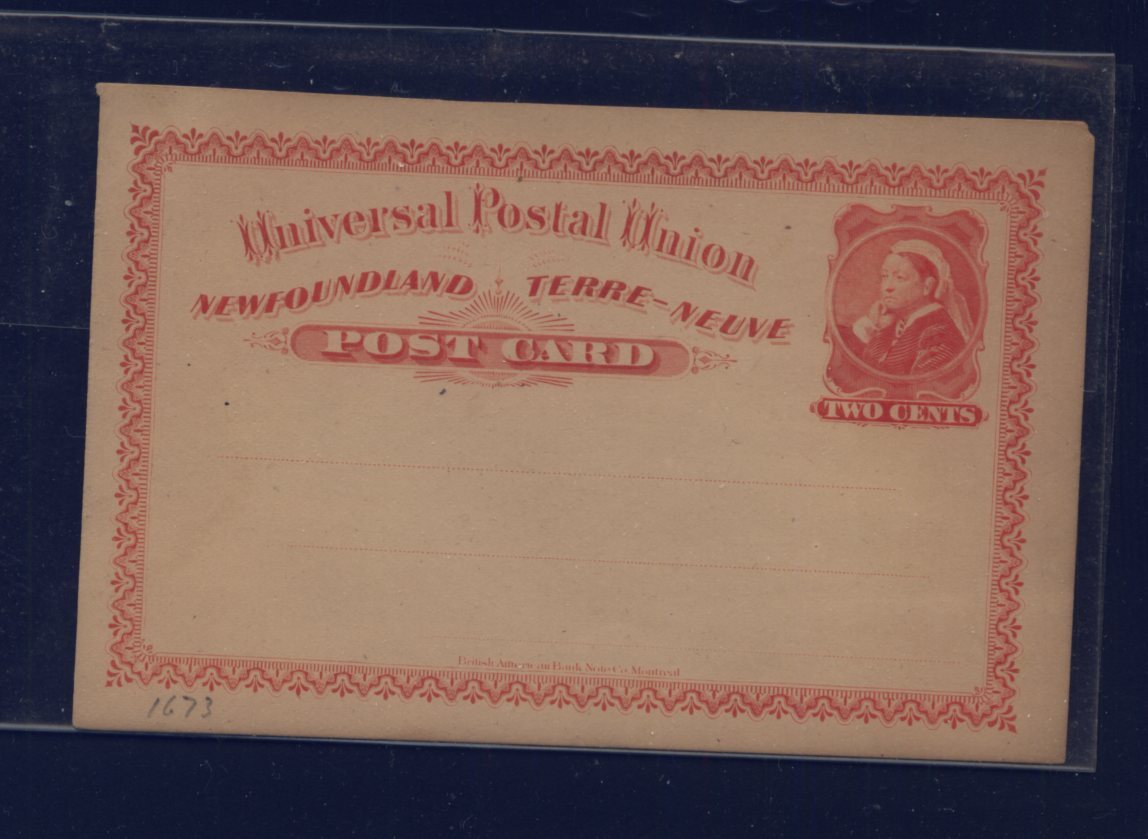 Newfoundland nice postal card 2 cent red unused MS0912 | eBay