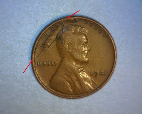 1941 LINCOLN CENT, DEFECTIVE PLANCHET🌟SPLIT/RETAINED LAMINATION 🌟US ...