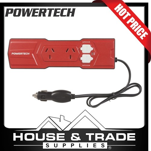 Powertech Inverter 200W With 4 USB Outlets Dual Mains Sockets MI5131 ...