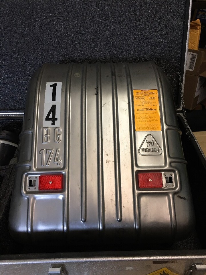 Draeger BG174-A Oxygen Breathing Apparatus Firefighting Coal Mine ...