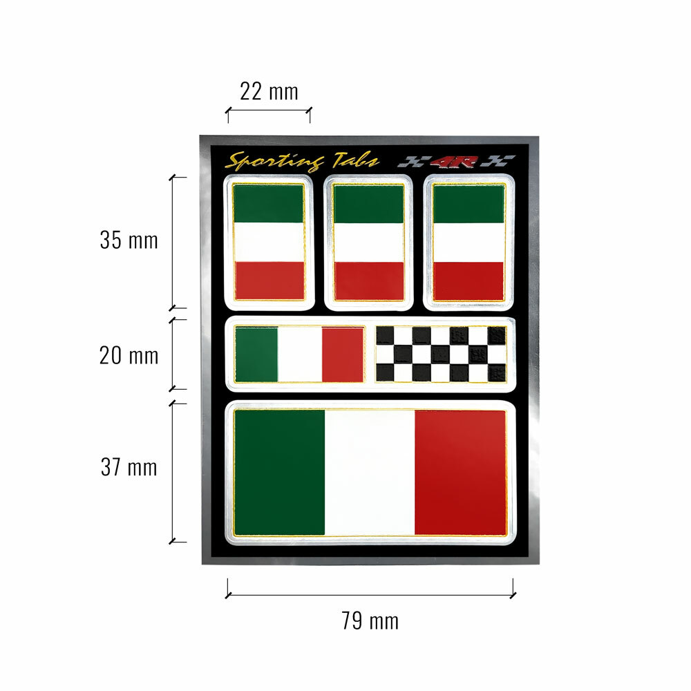 Set Aufkleber Flagge Italien Racing für Auto, 9,5 X 12 CM | eBay.de