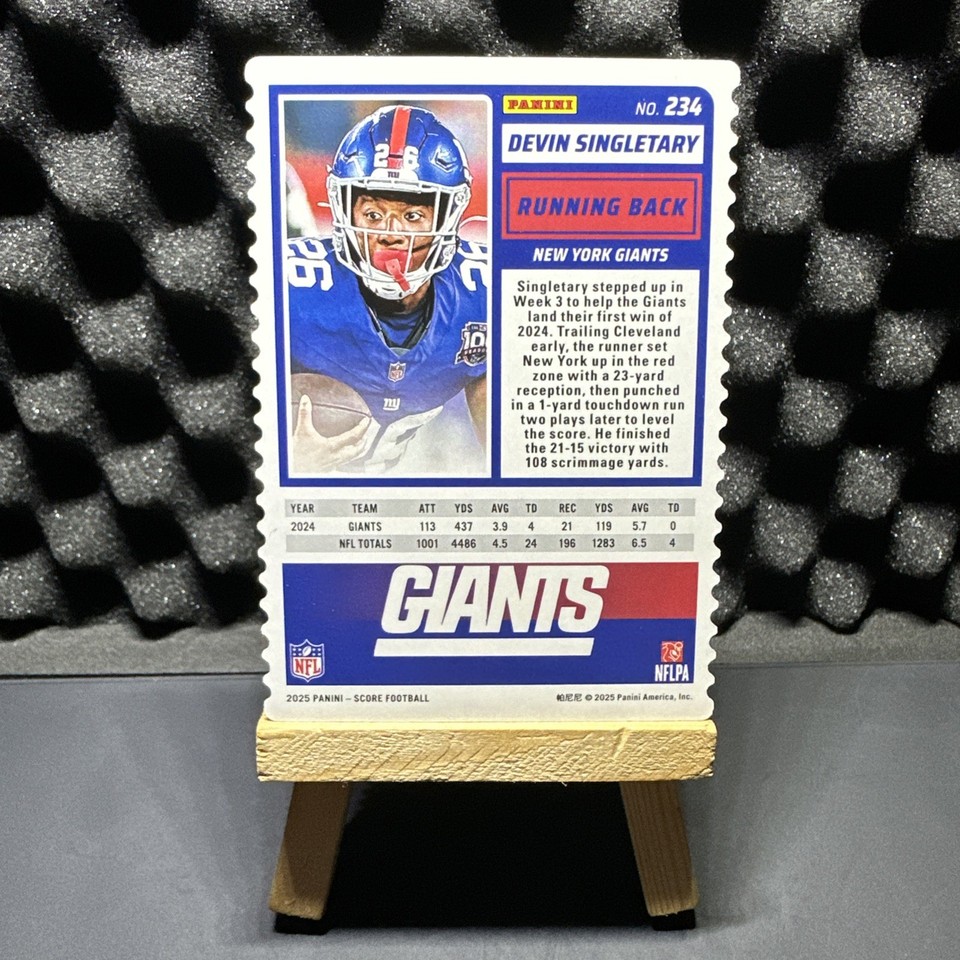 DEVIN SINGLETARY /10 2025 Panini Score - #234 Blue Die Cut | eBay