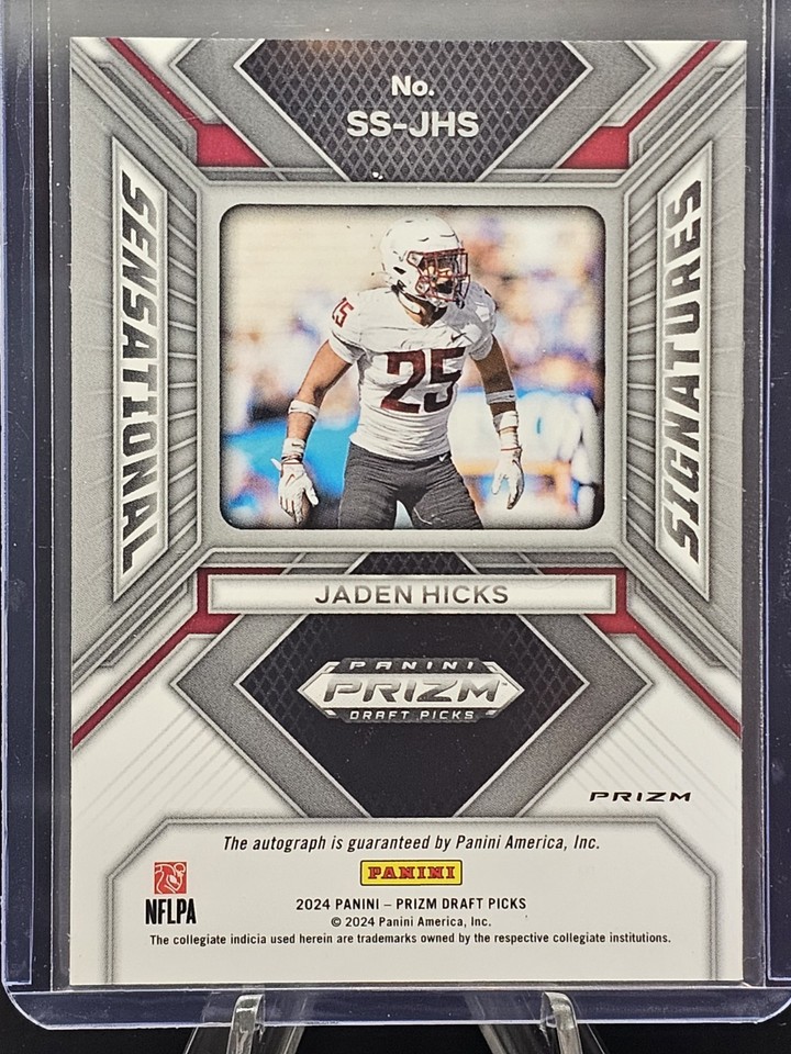 2024 Prizm Draft Picks Sensational Signatures Red Ice Jaden Hicks ...