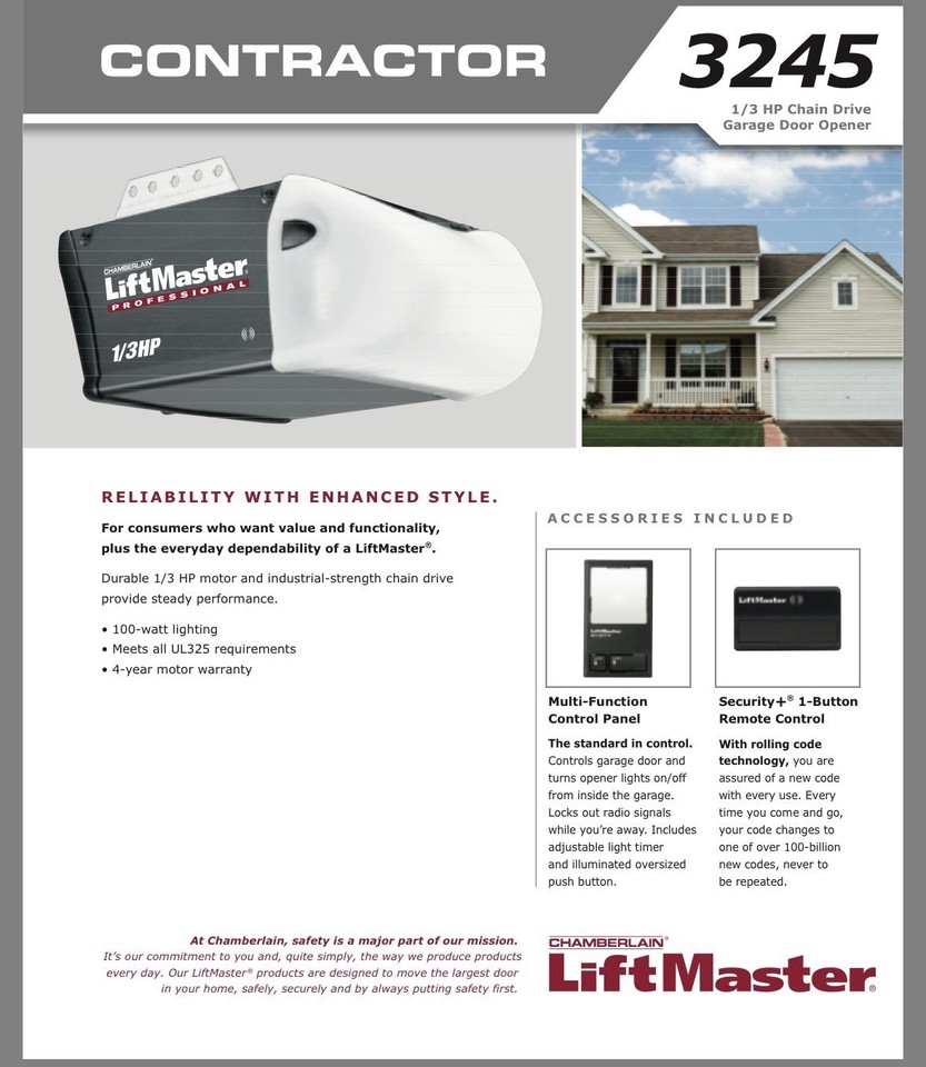 Liftmaster 1 3 Hp
