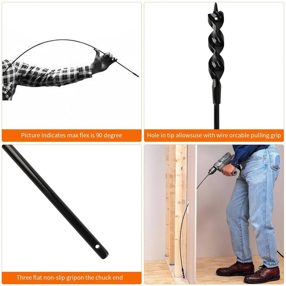 Flexible Installer Drill Bit-3/4 Inch x 36 Inch, 36 inch (3 FT) | eBay