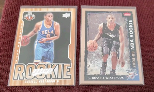 Russell Westbrook Rookie Card Lot Upper Deck Fleer Topps Oklahoma City ...
