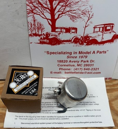 1928-1931 Model A Ford Solid State Generator Cutout, NuRex Brand ...