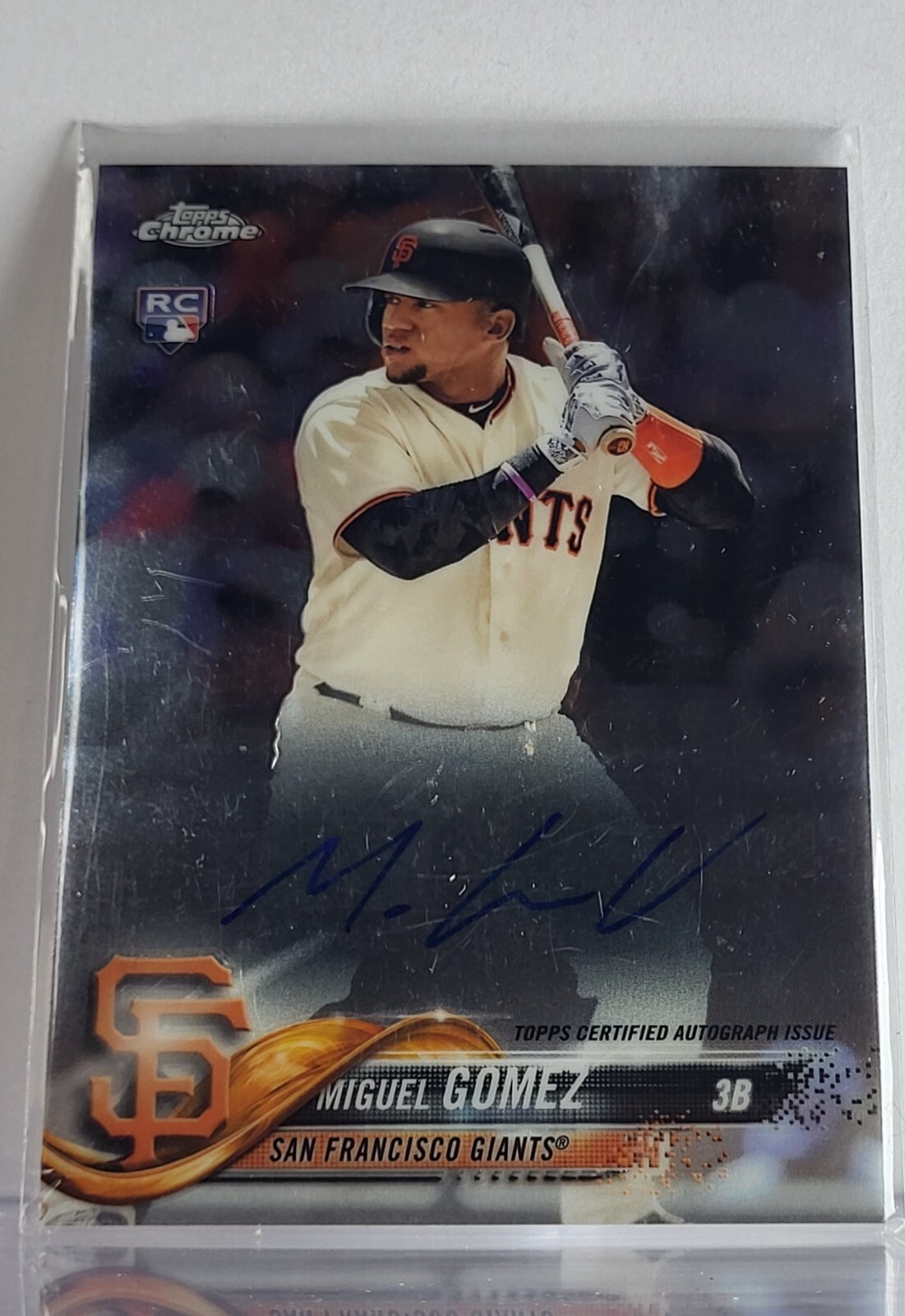 2018 Topps Chrome Rookie Autographs Refractor Miguel Gomez Rookie Auto ...