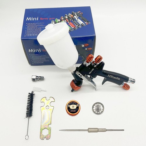 1.2/1.0mm Air Paint Spray Gun HVLP Sprayer Gravity Feed Auto Furniture ...