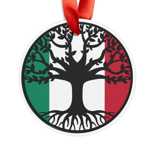 ITALY Flag, Family Tree Roots, Italian Ancestry, Personalized Ornament ...
