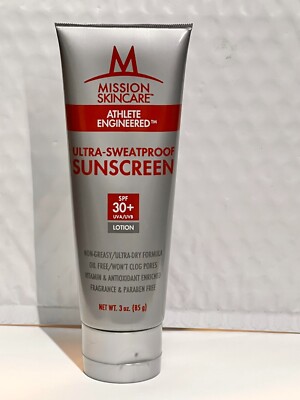 MISSION ULTRA SWEATPROOF SUNSCREEN SPF 30+ LOTION - 3.0 OZ - NO BOX | eBay