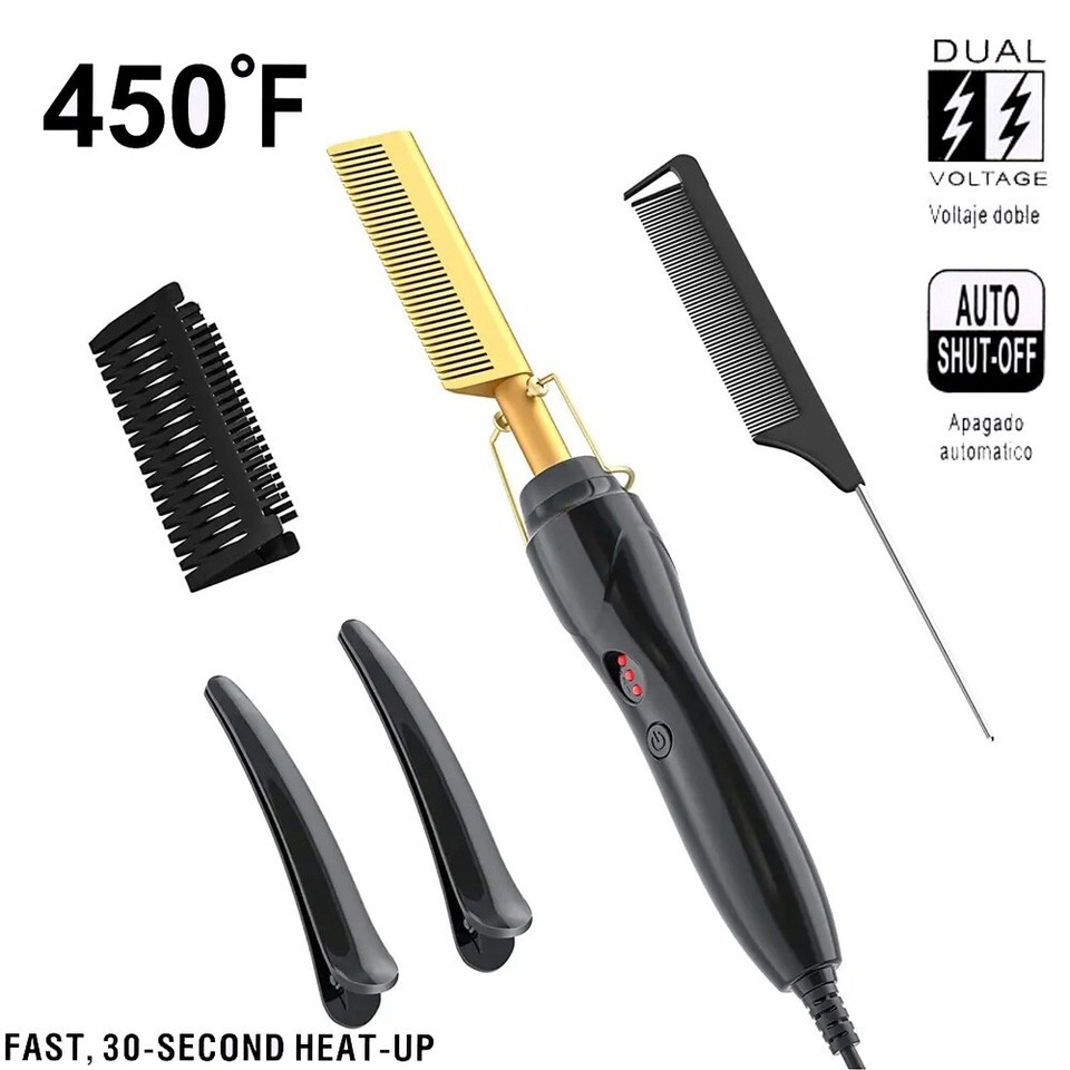 Professonal Hot Comb Hair Straightener - Electric Straightening Comb | eBay