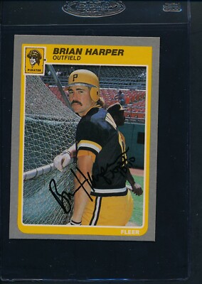 1985 Fleer #466 Brian Harper Pirates Signed Auto *43003 | eBay