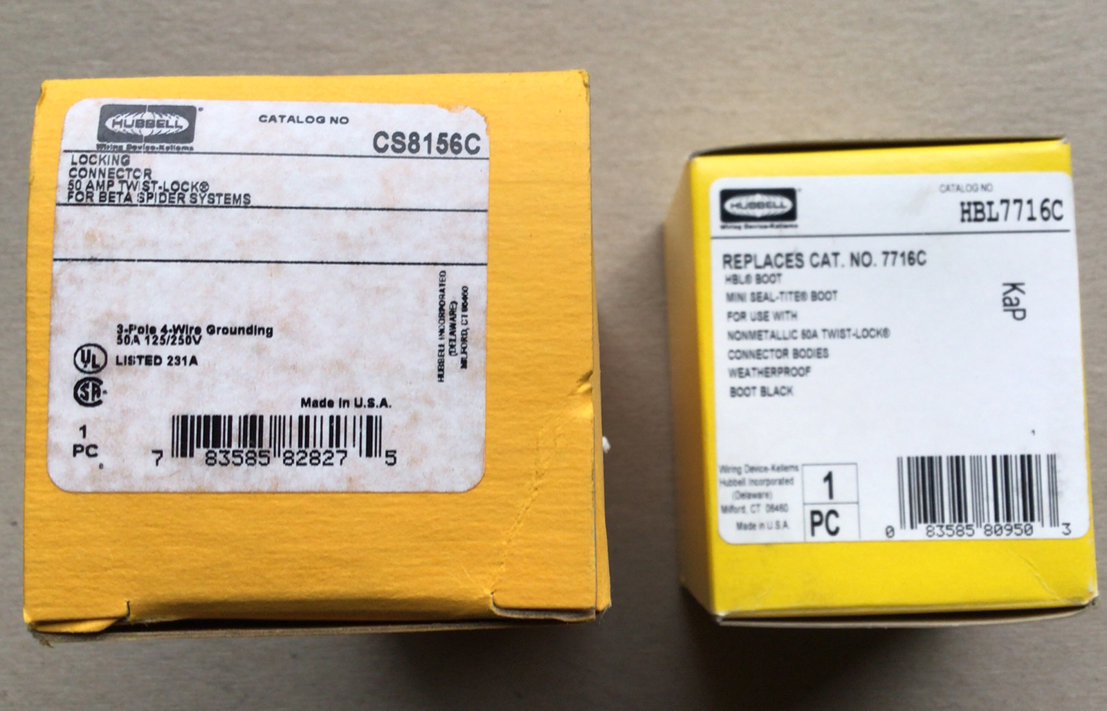 Hubbell Locking Connector Kits CS8156C & HBL7716C | eBay