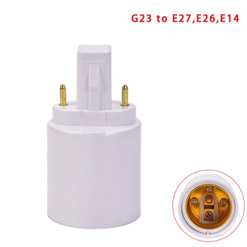G23 to E27 E26 Base Socket LED Halogen Light Bulb Lamp Adapter Holder ...
