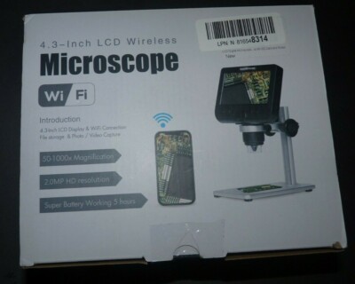 4.3 Inch 1080P 2 Megapixels 1000X Magnification Zoom Wireless USB ...