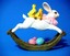EASTER DECORATION. EASTER BUNNY TABLE TOP. ROCKING RABBIT . LOVE ...