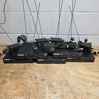 Lot of 5 Shure LX4-AZ 174.500 mHz Marcad Diversity Wireless Microphone ...