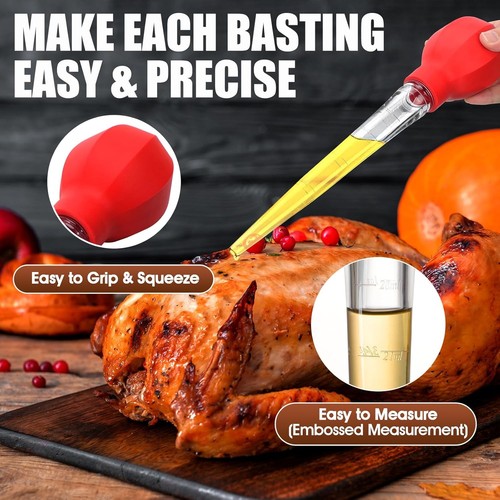 SCHVUBENR Large Turkey Baster with Cleaning Brush - Premium Tool Red | eBay