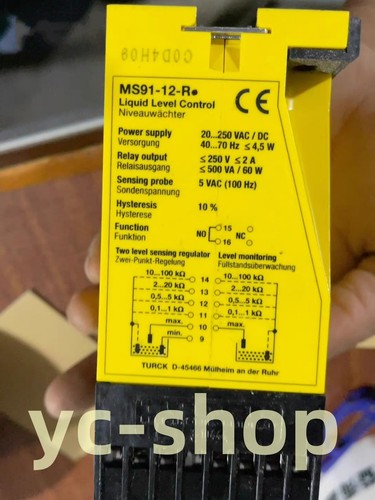 1PCS NEW TURCK MS91-12-R Level control Fast shipping via FedEx or DHL ...