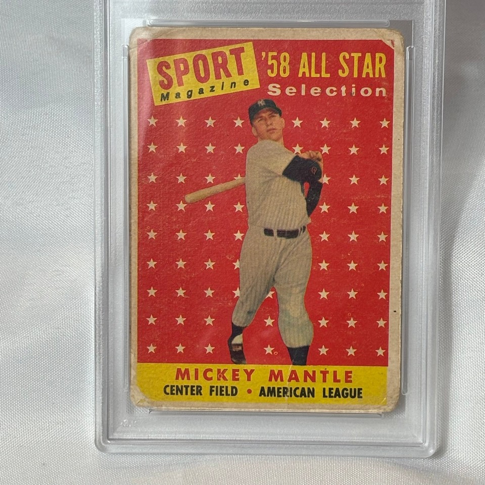 1958 Topps MICKEY MANTLE All Star Baseball Card #487 PSA 1.5 | eBay