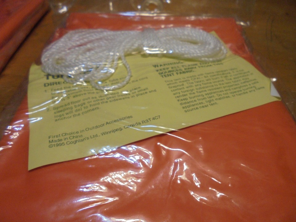 Coghlan's Lightweight Emergency Shelter Tube Tent, 2 Person, Orange ...