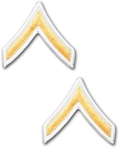 US Army Rank Sleeve Insignia - Private (E-2) / Private E-2 (PV2) [Gold ...