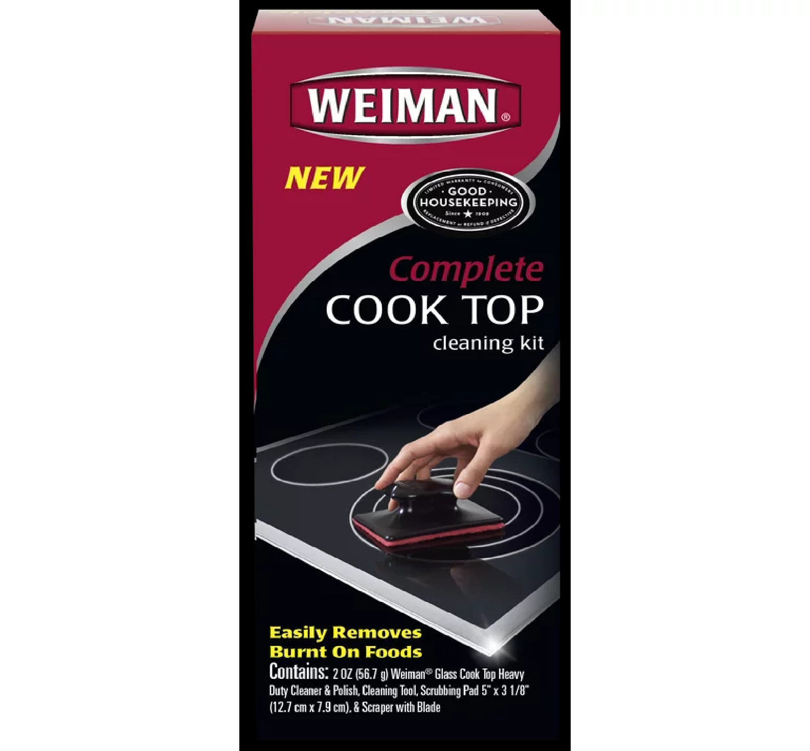 Weiman Glass Stove Top Complete Cleaning Kit Cleaner Scrubber & Scraper ...