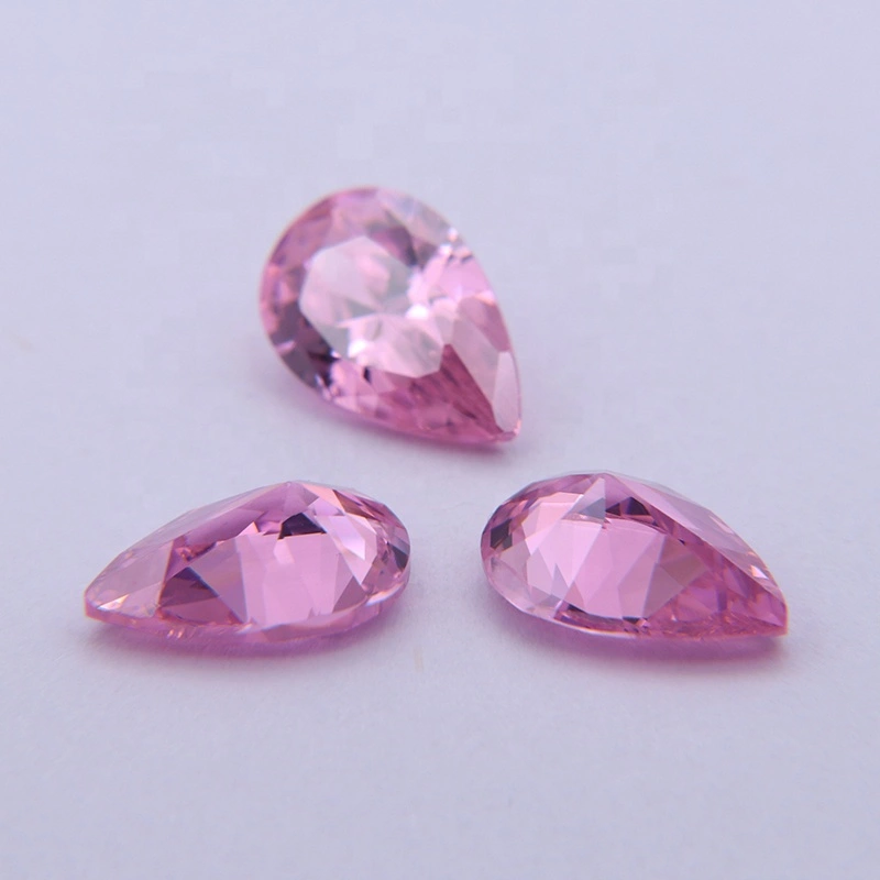 Pear Shape PINK Cubic Zirconia Stone Synthetic Gems CUBIC ZIRCONIA ...