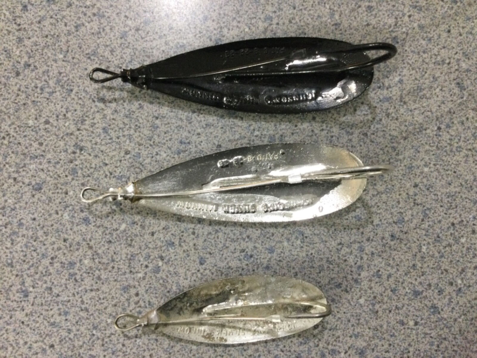 3 Vintage Johnson’s Silver Minnows Weedless Spoons | eBay UK