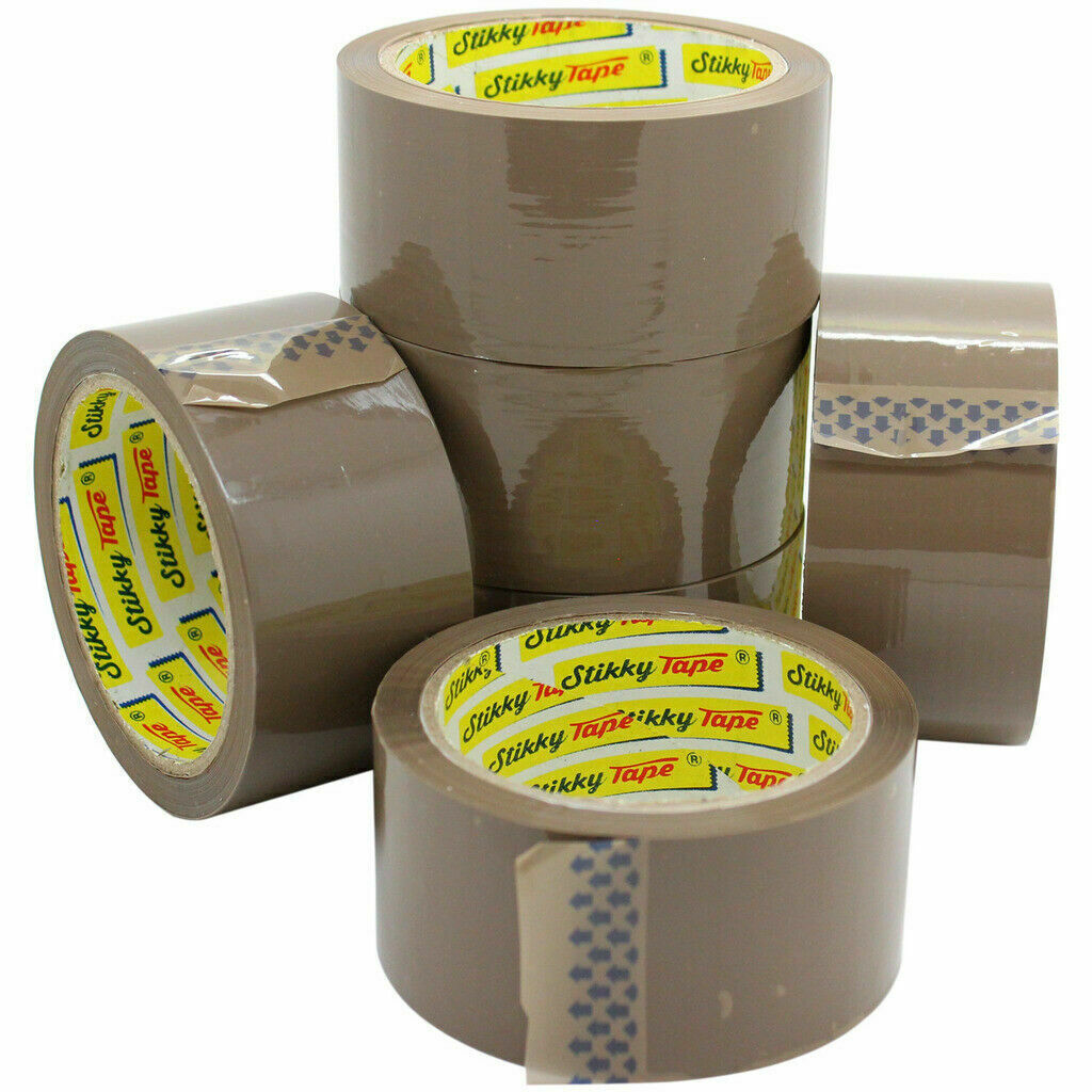 PARCEL PACKING TAPE BROWN/CLEAR & LOW NOISE FRAGILE 48MMx66M 2 INCH ...