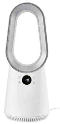 Silvercrest Blade less LED Display Desk Fan -Option for Black or White ...