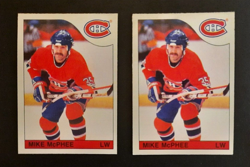 1985-86 O-Pee-Chee #225 Mike McPhee Rookie 2 Card Lot NM | eBay