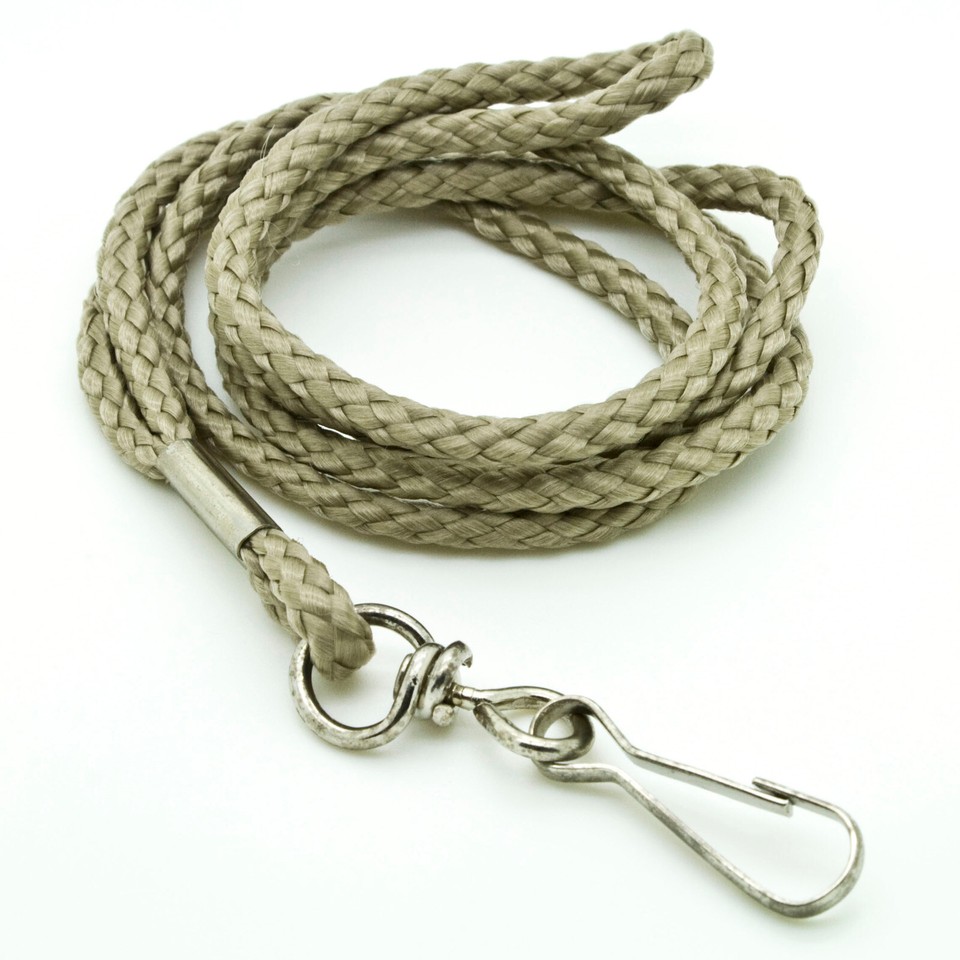 LANYARD - 5 pieces ROPE ROUND ID NECK LANYARD WITH SWIVEL J HOOK | eBay