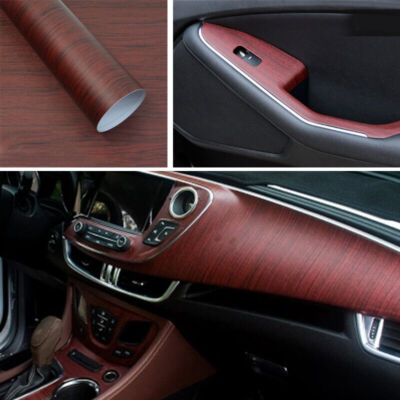 Car SUVs Interior DIY Wood Textured Grain Vinyl Wrap Sticker Decal ...