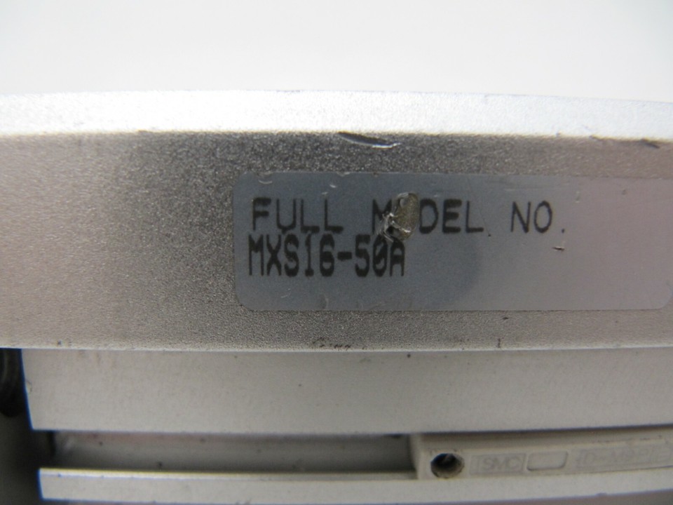 SMC Pneumatic Slide Cylinder with D-M9P Sensors and Flow Controls MXS16 ...