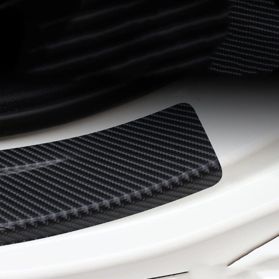 4pcs Real Carbon Fiber Car Scuff Plate Door Sill Cover Panel Step ...