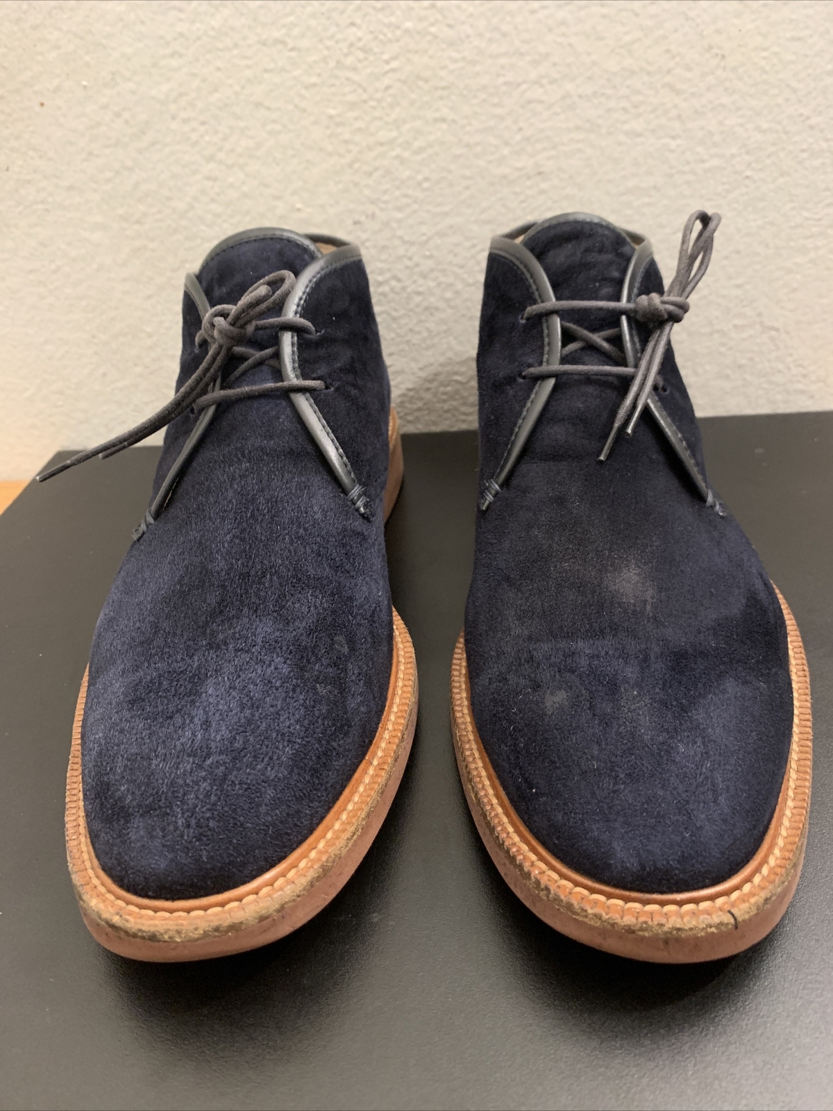Ermenegildo Zegna navy blue Suede Chukka Boots men 11.5 US | eBay