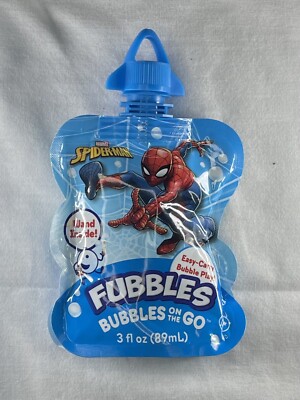 Disney Spider-Man Fubbles Bubbles On The Go 3 fl oz, Wand Inside! For ...
