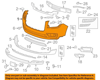 GMC GM OEM 13-16 Acadia-Bumper Cover 23350830 | eBay