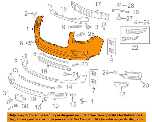 GMC GM OEM 13-16 Acadia-Bumper Cover 23350830 | eBay