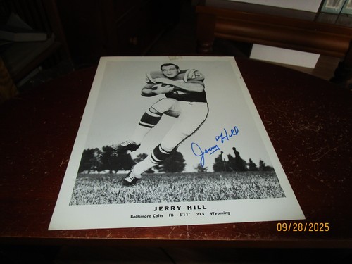 Jerry Hill Baltimore Colts Signed Vintage 1960's 8X10 Football Photo | eBay