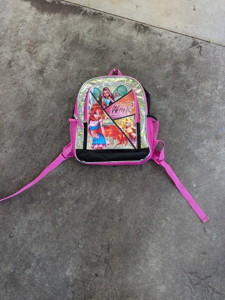Used Winx Club Backpack Collectible Pink Bloom Stella Aisha 2013 Rare ...
