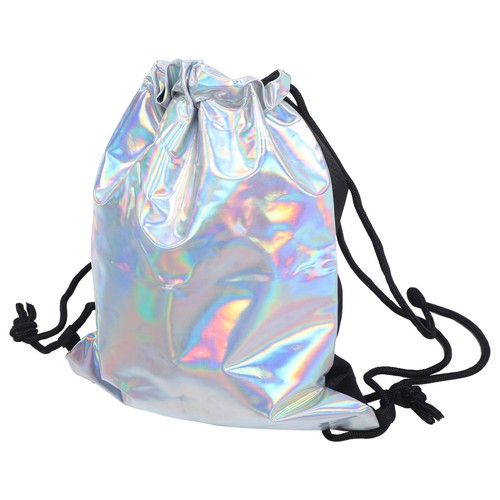 1PC Personality Shiny Drawstring Backpack Women's Drawstring Bag ...